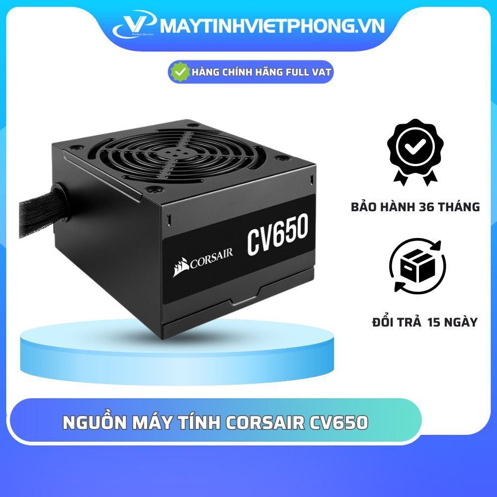 [FULL VAT] NGUỒN MÁY TÍNH CORSAIR CV650 - 650W 80 PLUS BRONZE | Shopee ...