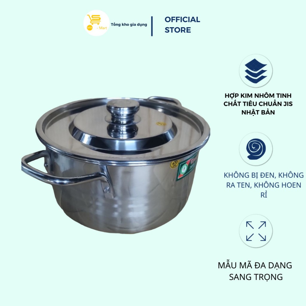 Xoong Inox, Nồi Inox Thaphafac 14,16,18,20,22,24,26,28cm Mta-Mart, Dày ...