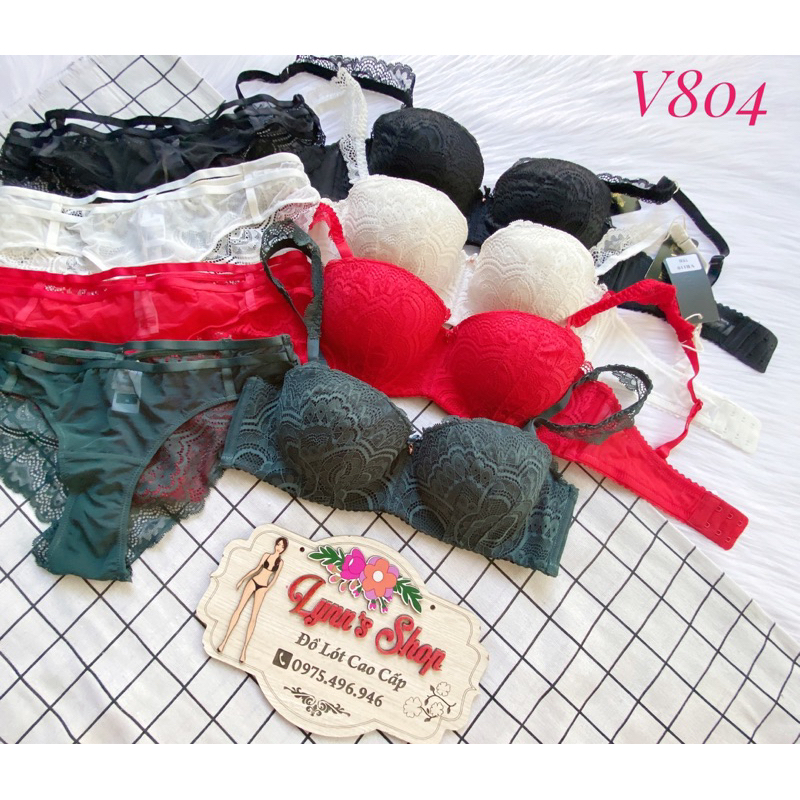 Bộ Valenlili ren cup ngang V804 | Shopee Việt Nam