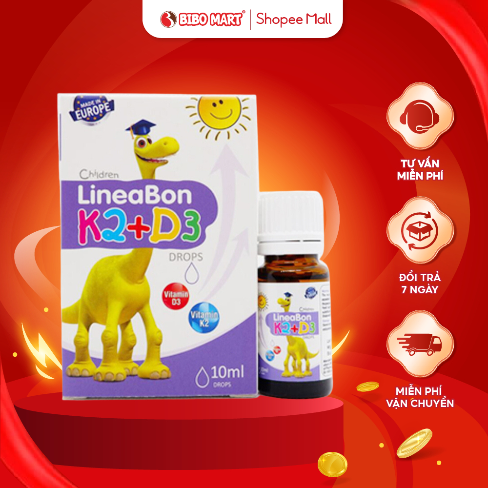 LineaBon Vitamin D3 K2 10ml Vitamin Hấp Thụ Canxi Giúp Bé Ngủ Ngon Tăng ...