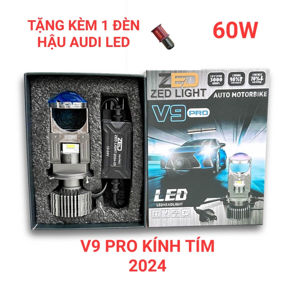 Đèn Led Pha Bi Cầu Mini V9 Pro 60W Chân h4 Phiên Bản 2024 Bảo Hành Chính Hãng 1 Đổi 1 1 Năm ...