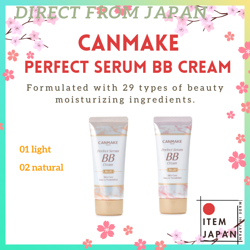 Canmake Tokyo Foundation Perfect Serum BB Cream SPF50+・PA+++ 30g (01 Light / 02 Natural ...