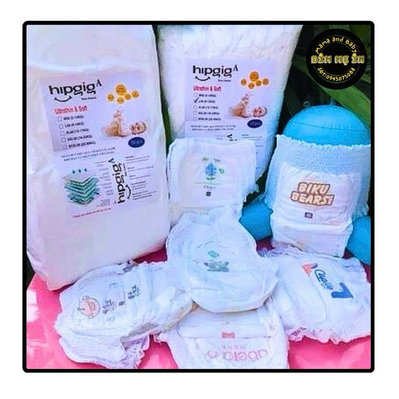 Tã/Bỉm Quần/Bỉm Dán HIPGIG Đủ Size S/M/L/XL/XXL/XXXL 100 Miếng Giá Rẻ ...
