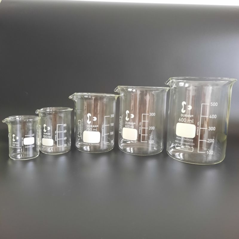 [Duran - Đức] Cốc đốt thuỷ tinh thấp thành chịu nhiệt 50ml 100ml 150ml 250ml 400ml 600ml, beaker ...
