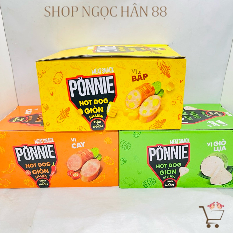 Xúc Xích Hot Dog Ponnie Giòn Ăn Liền Hộp 20 chiếc x 28gr | Shopee Việt Nam