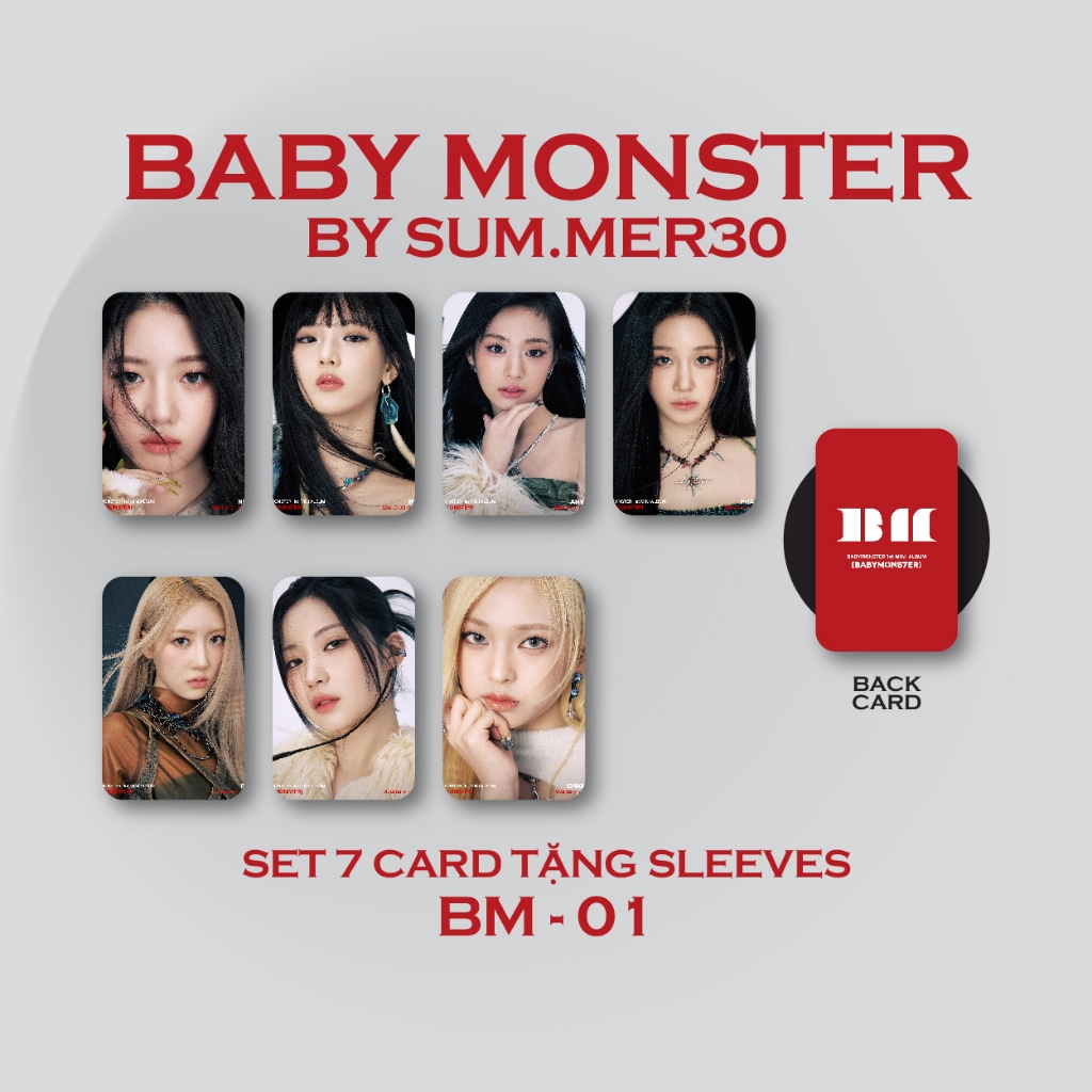 Sum.mer30 - [HÀNG CÓ SẴN] Card bo góc BABY MONSTER | Shopee Việt Nam