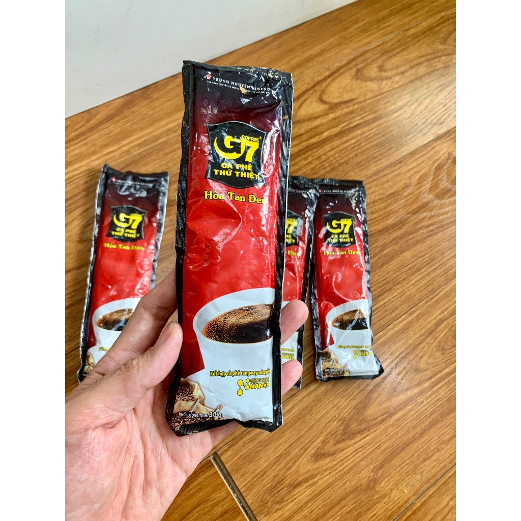 Cà phê G7 hoà tan đen gói lớn 30g hàng không dùng trên máy bay | Shopee Việt Nam