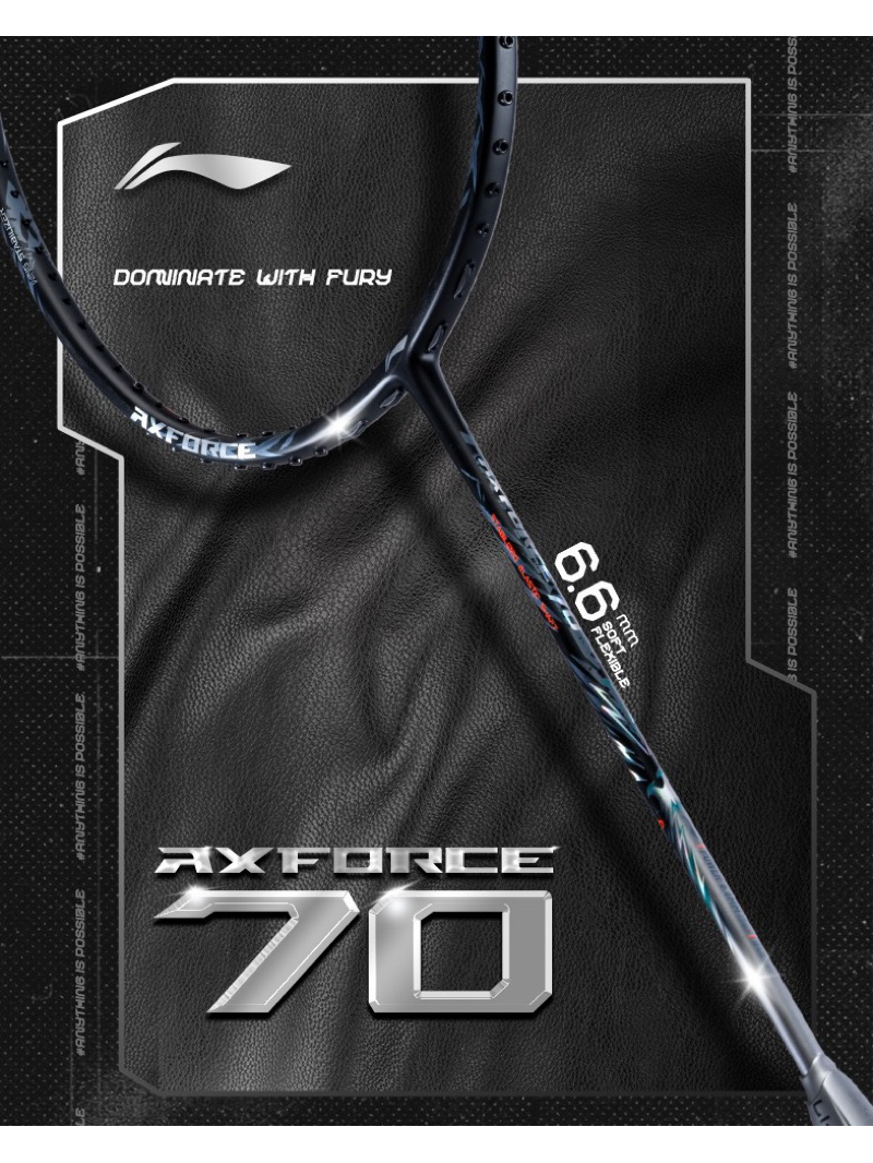 Vợt cầu lông Lining axforce 70 sói bạc căng max 13kg + tặng 2 quấn cán ...