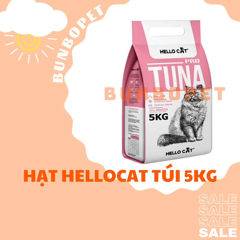 [Bao 5kg] Hạt Hello Cat Cho Mèo 5kg - Thức Ăn Hạt Cho Mèo Hello Cat Vị ...