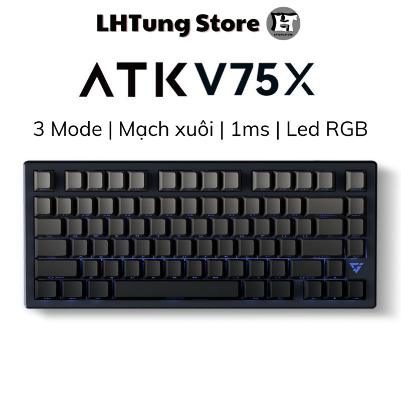[SẴN GIAO NGAY] Bàn phím cơ không dây VXE ATK V75X | Nhôm CNC | Hotswap | 1ms | RGB | Shopee ...