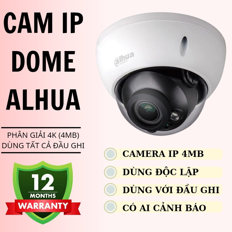 Camera giám sát Alhua dome chuyên dụng độ phân giải cao 4MB, có auto ...