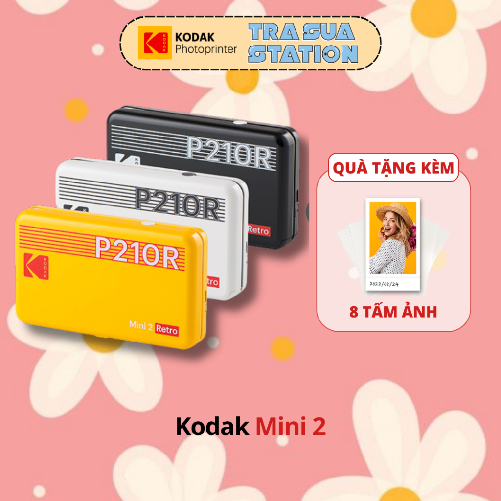Máy in ảnh Kodak Mini 2 Retro P210R - Hàng chính hãng - Bảo hành 1 năm ...