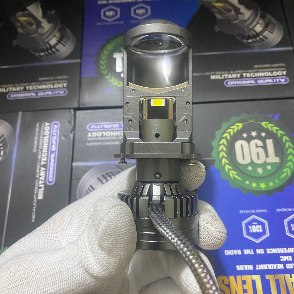 Đèn led bi cầu T90 và T90 PRO chân H4 lắp zin ô tô xe máy | Shopee Việt Nam