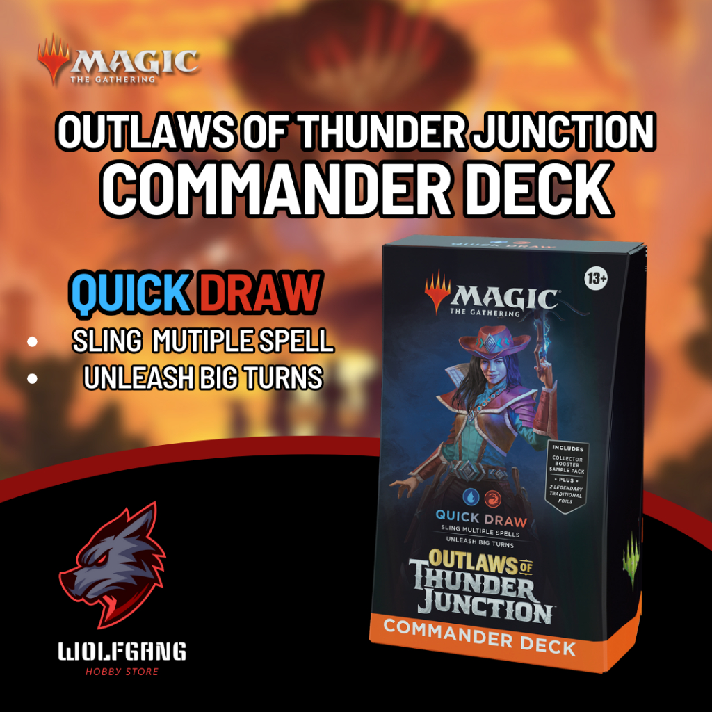 Hộp QICK DRAW commander - Outlaws of Thunder Junction Commander Deck ...