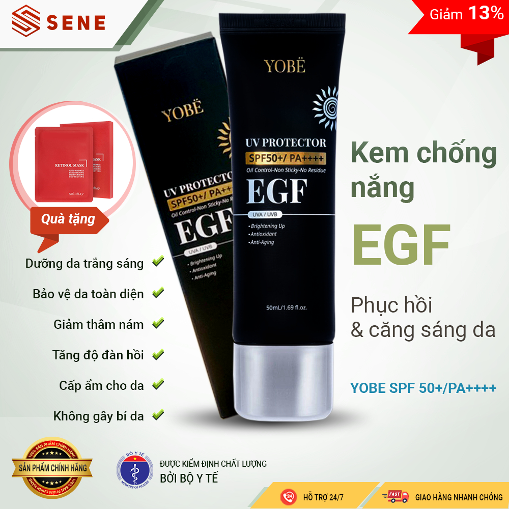 Kem chống nắng Yobe EGF kiềm dầu, giảm thâm nám, chống lão hóa, giúp da ...