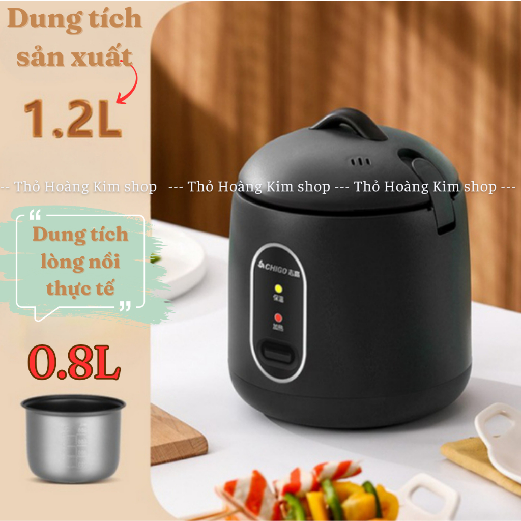 Nồi cơm điện Chigo đa năng (Nồi cơm điện mini) Dung tích thực tế 0,8ml ...