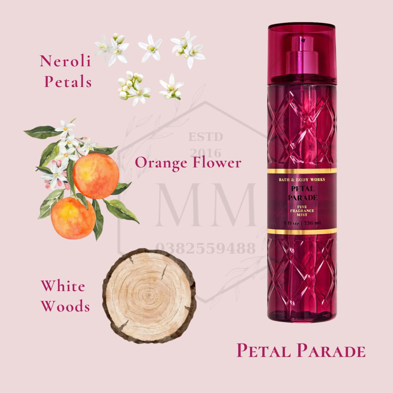 Petal Parade - Xịt thơm toàn thân Bath & body works Body Mist fullsize 236ml | Shopee Việt Nam