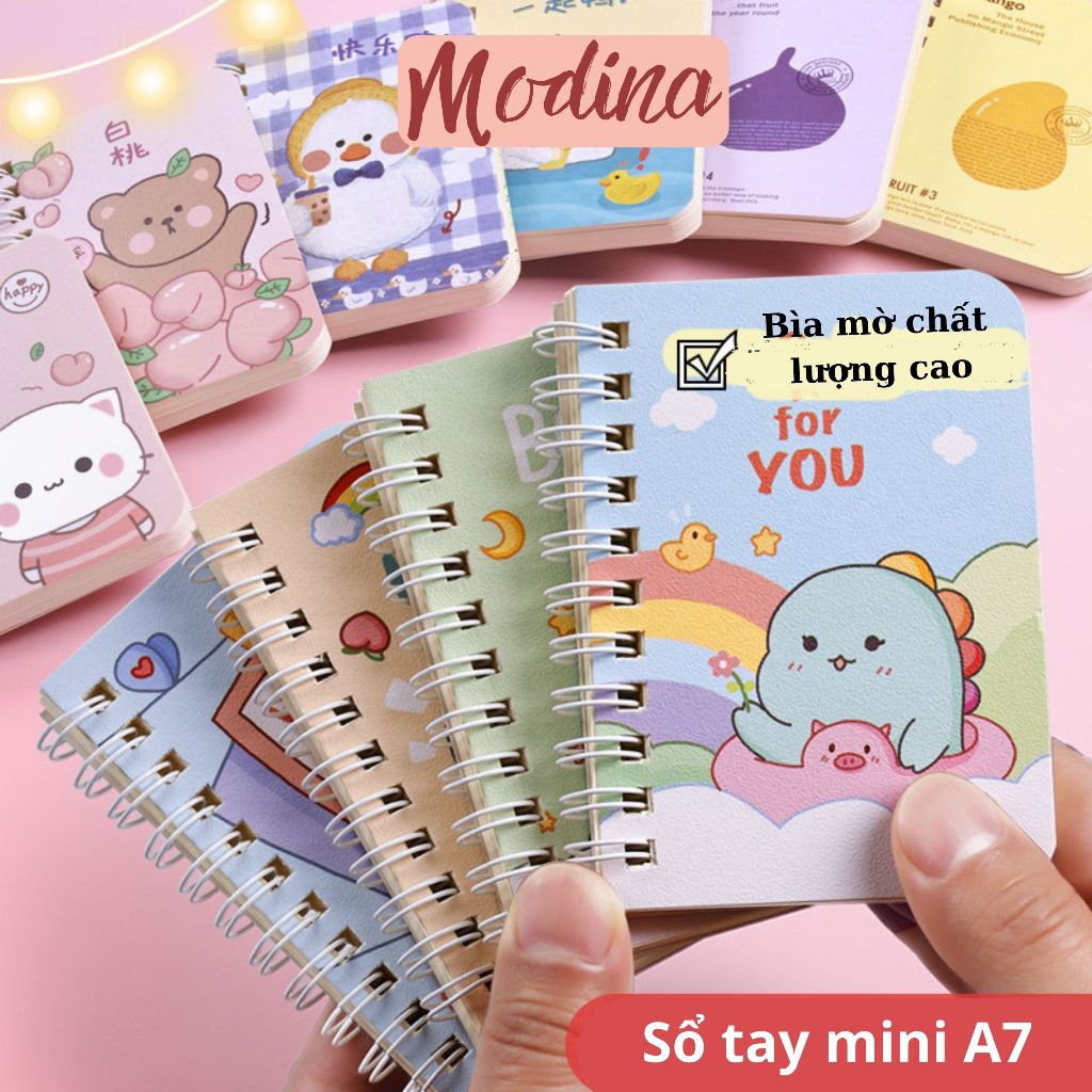 Sổ tay mini ghi chép lò xo a7 nhiều mẫu dễ thương cho học sinh | Shopee ...