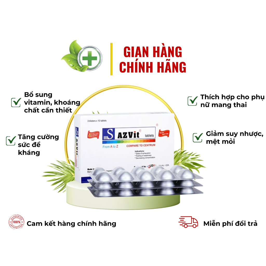 S AZVIT - BỔ SUNG VITAMIN, KHOÁNG CHẤT, NÂNG CAO SỨC KHỎE, TĂNG CƯỜNG ...