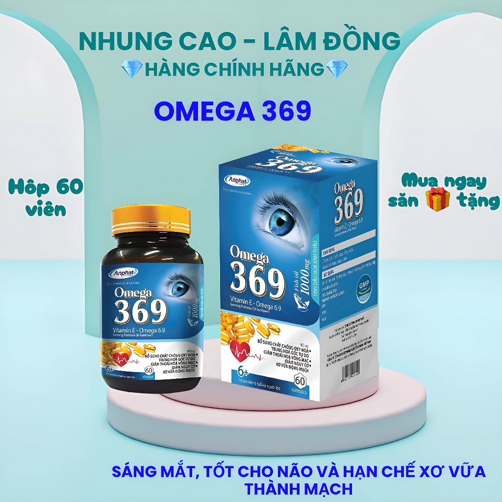 Viên Uống Omega 369 Vitamin E + D3 Giúp Bổ Mắt Làm Sáng Mắt, Hạn Chế ...