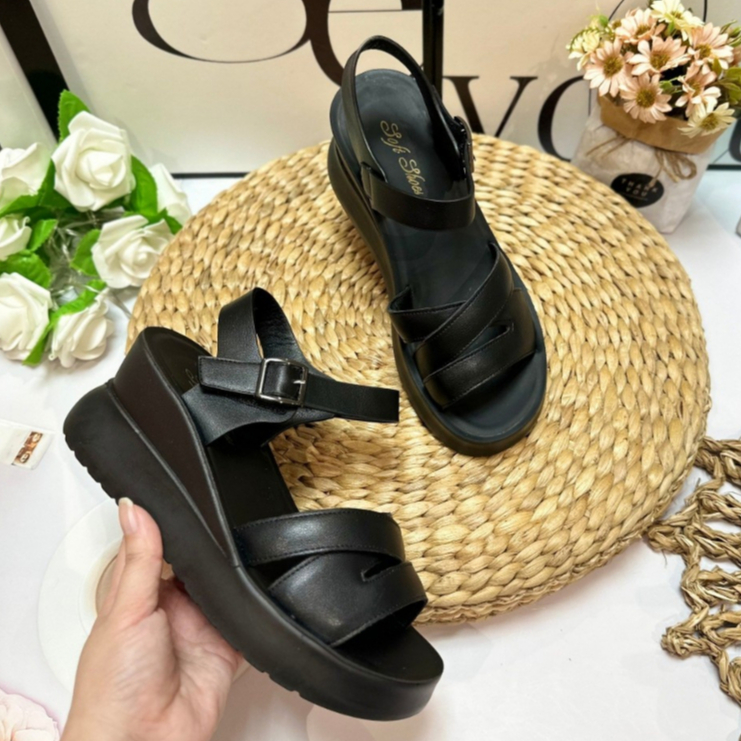 Giày Sandal Xuồng Da Thật Đế Đúc Quai Hậu Dán Xé Thời Trang Cao Cấp ...