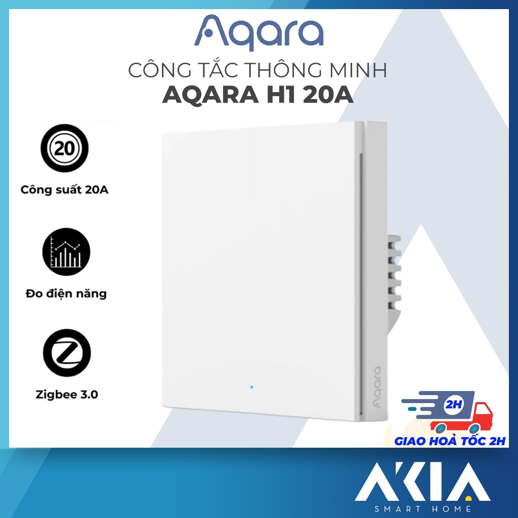 Công tắc Aqara H1 20A - Phiên bản Quốc Tế 1 Nút bấm, Công suất cao cho máy nước nóng, Tương ...