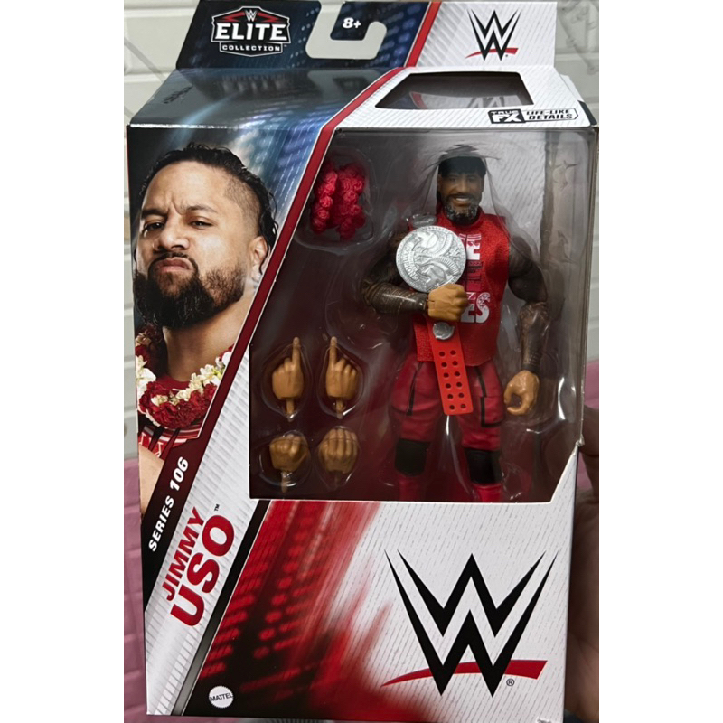 Mô Hình WWE Jimmy Uso Elite 106 ( custom HEAD + đai tag team RAW ...