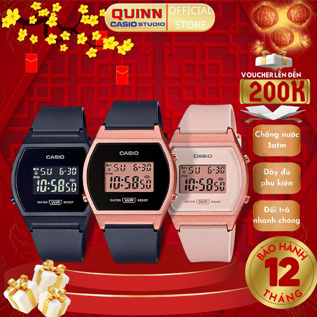 Đồng Hồ Nam Nữ Dây Nhựa CASl0 Chống Nước LW204, Đồng Hồ Nữ Dây Nhựa Thời Trang Siêu Dẻo Máy Bền ...