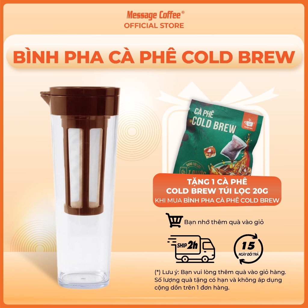 Bình pha cà phê Cold Brew 1100ml cà phê ủ lạnh tiện lợi chất liệu nhựa ...