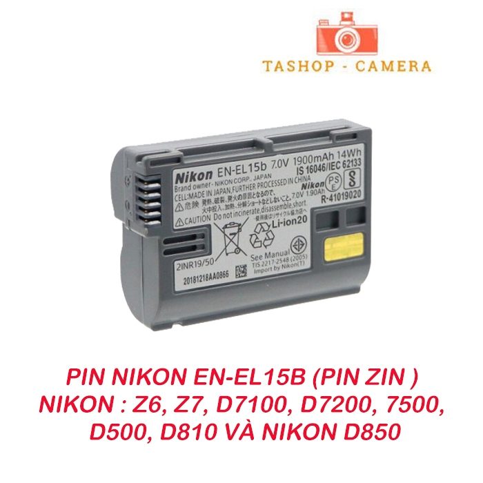 Pin Zin Nikon EN-EL15b likenew (D780,D850,Z6II,Z7,Z7II) | Shopee Việt Nam