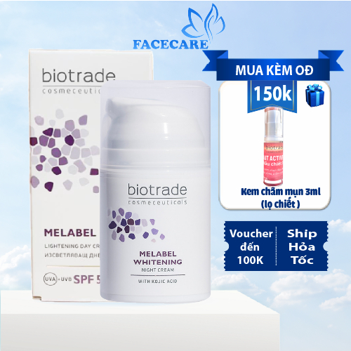 Kem Dưỡng Trắng Sáng Da Ban Đêm Ngày Biotrade Melabel Whitening Night ...