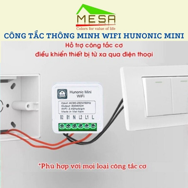 Công Tắc Thông Minh Hunonic Mini Cài App Điều Khiển Thiết Bị Điện Từ Xa ...