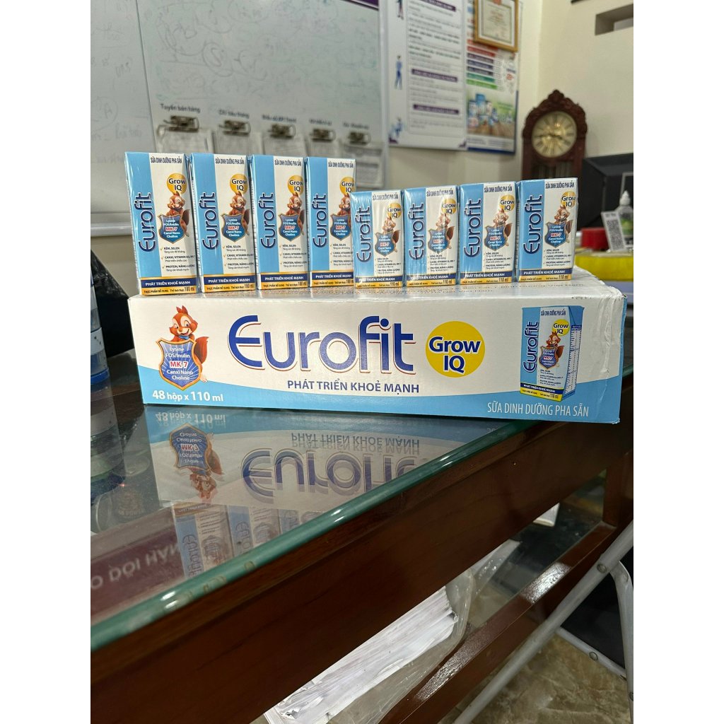 Sữa dinh dưỡng pha sẵn Eurofit Grow IQ thùng 48 hộp x 110ml. | Shopee ...