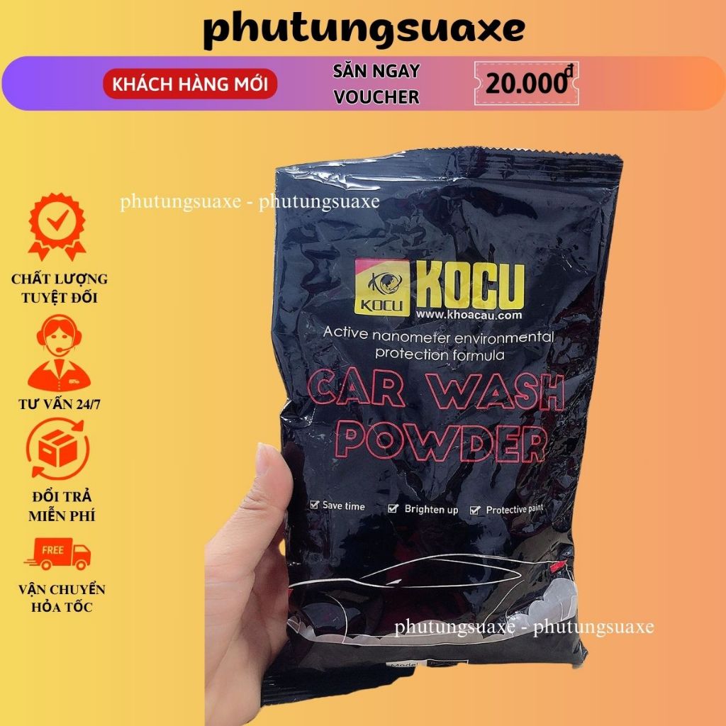 Bột Rửa Xe Không Chạm Kocu 500g Mới Nhất phutungsuaxe | Shopee Việt Nam