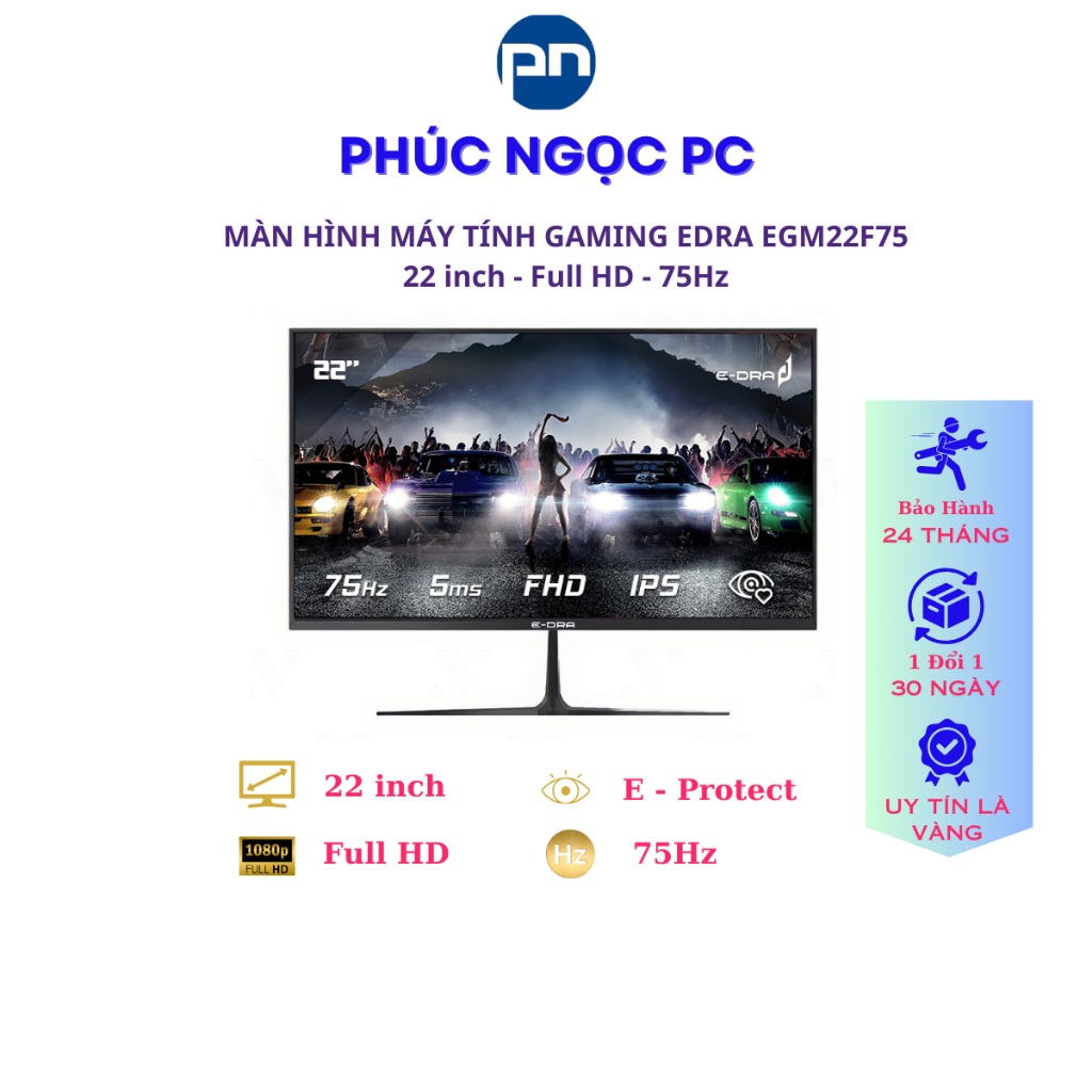 Màn hình máy tính Gaming Edra EGM 22F75 - 22 inch Full HD 75 Hz - Hàng ...