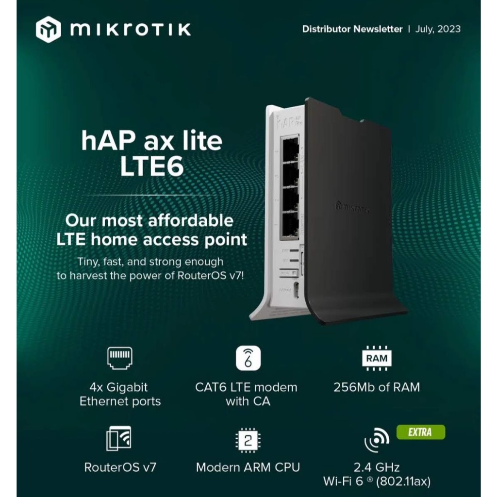 Mới 100% - Mikrotik HAP ax lite LTE6 L41G-2axD router cân bằng tải WIFI6 LTE 4G tốc độ cao WIFI ...