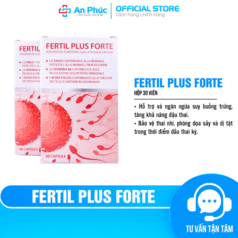 FERTIL PLUS FORTE - Bổ Trứng, Tăng Khả Năng Đậu Thai, Bổ Bầu, Vitamin ...
