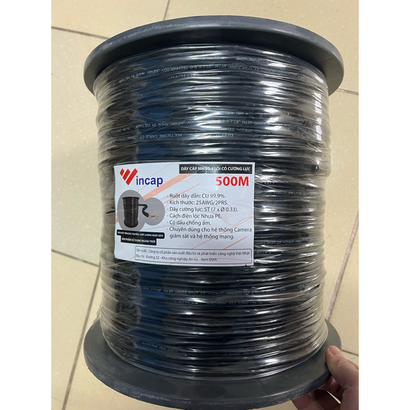 Cable mạng CAT3 VINCAP 4 lõi có dây cường lực | Shopee Việt Nam