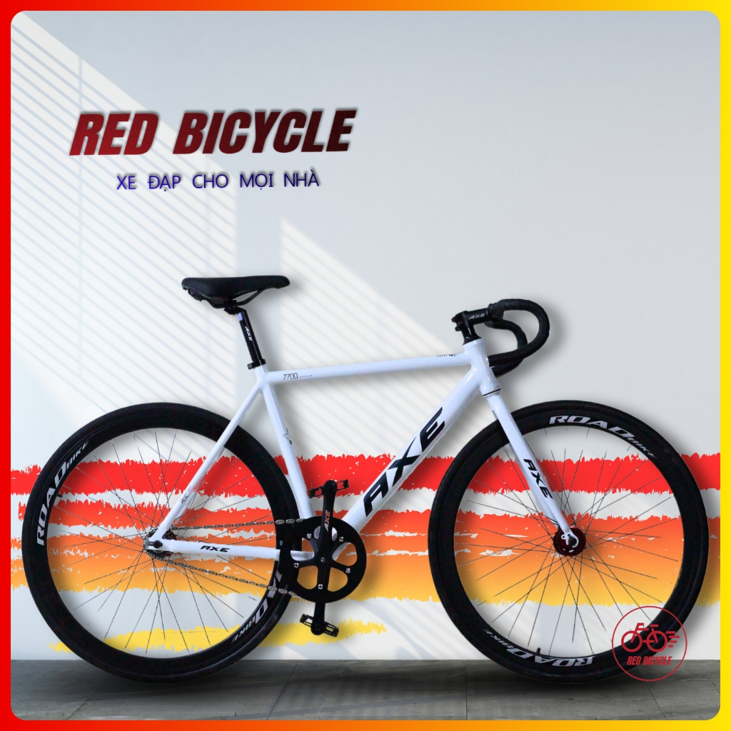 Xe Đạp Fixed Gear AXE 7700 Màu Trắng - Xe Đạp Học Sinh Tay Cong Khung ...