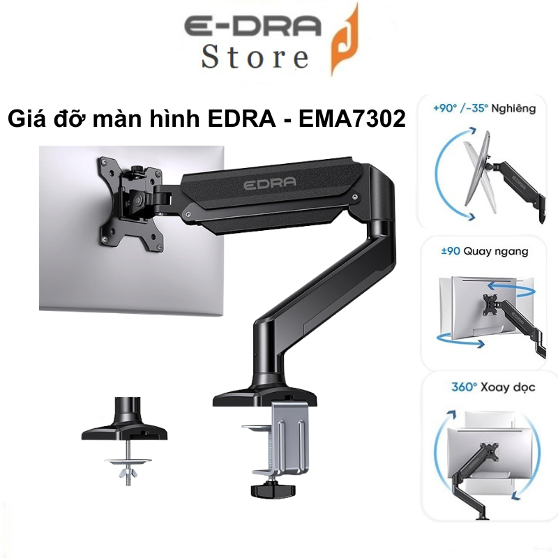 Arm Giá đỡ màn hình EDRA EMA7302 ( Hỗ trợ màn hình: 22 - 34 inch ...