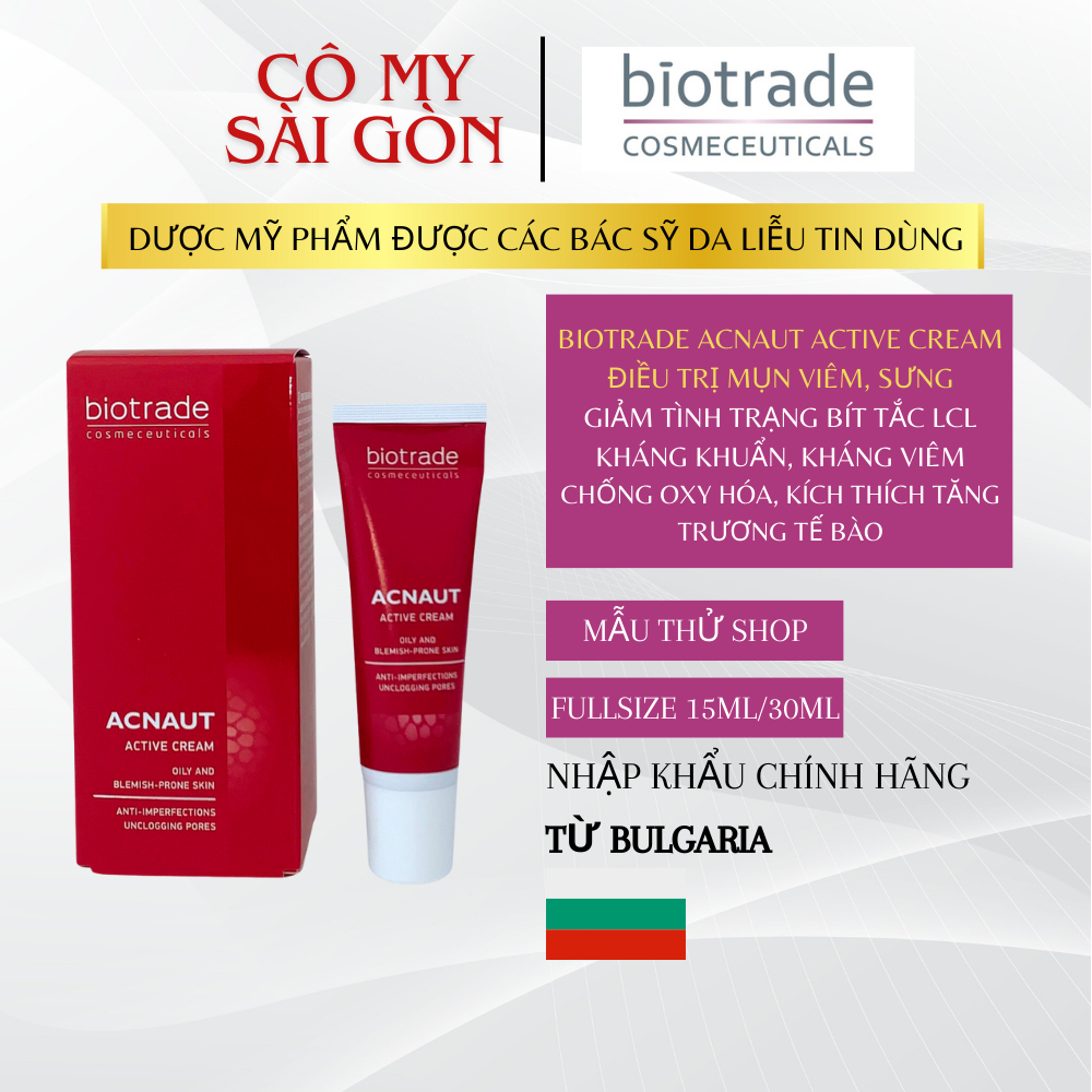 Kem Chấm Mụn - BIOTRADE ACNAUT ACTIVE CREAM 5ml - 15ml | Shopee Việt Nam