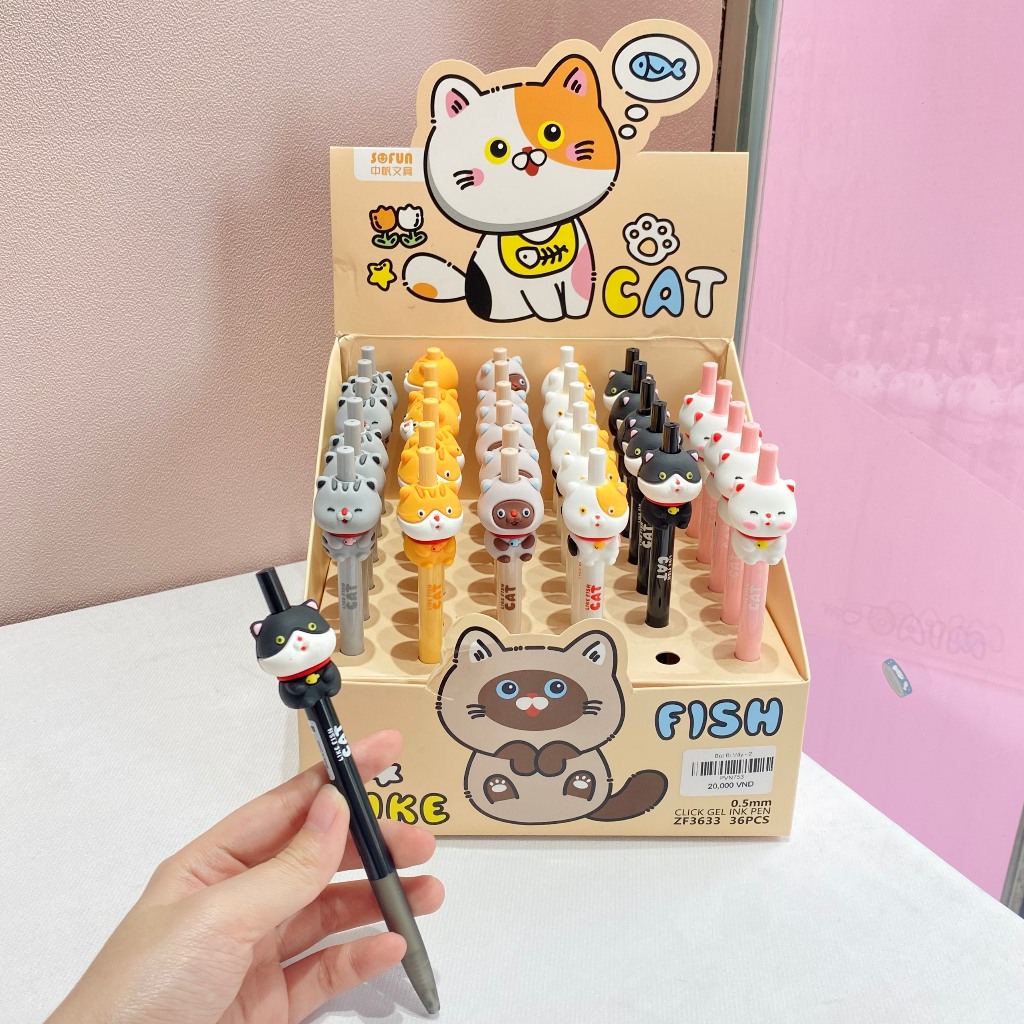 Bút Bi Nước Silicon Hình Mèo & Monster Hoa Đáng Yêu, Bút Gel Đầu ...