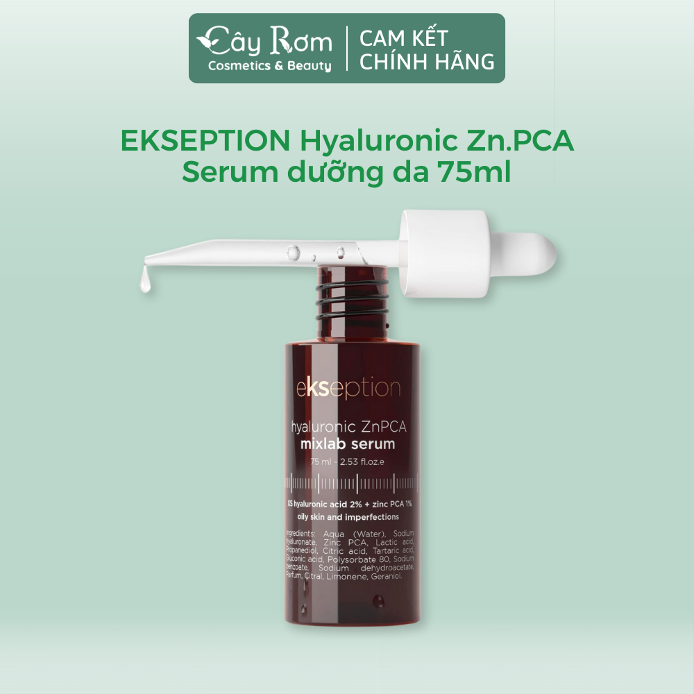 Serum EKSEPTION Hyaluronic Zn.PCA Serum dưỡng sáng da, mờ thâm 75ml ...