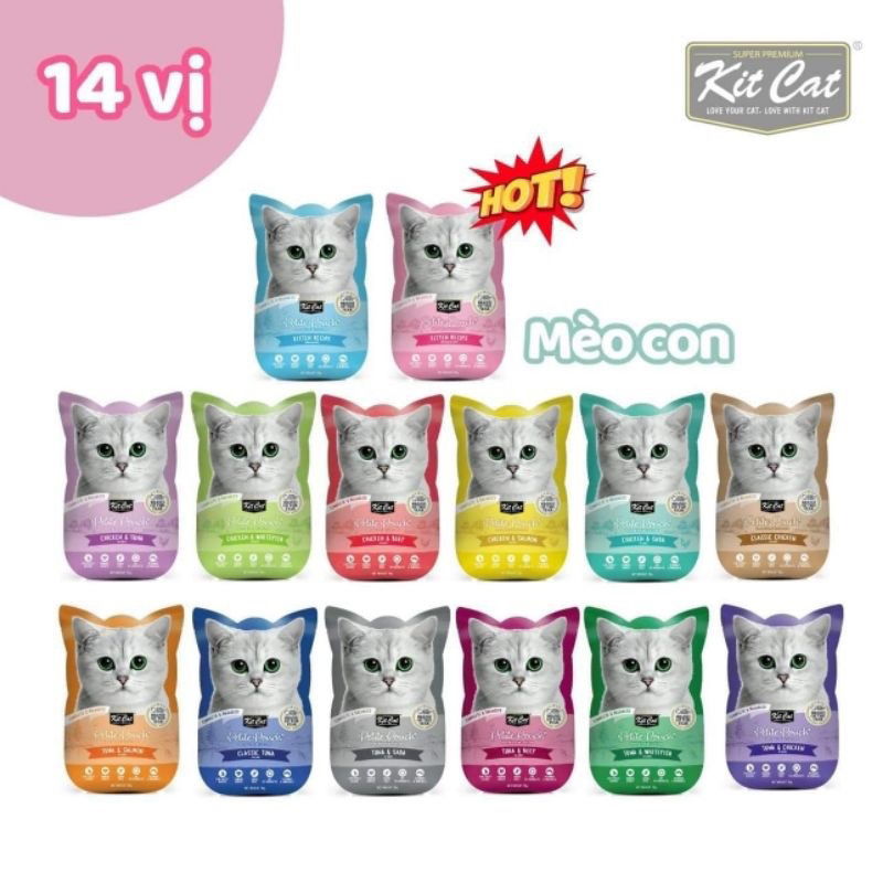 (Hỏa tốc) Pate Kitcat - Bữa ăn hoàn chỉnh cho mèo Kit cat gói 70g ...