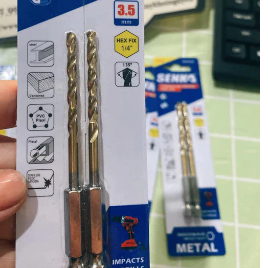 (Chính hãng) Mũi khoan inox SENKA Thép HSS chuôi lục giác đủ cỡ từ 2 ...