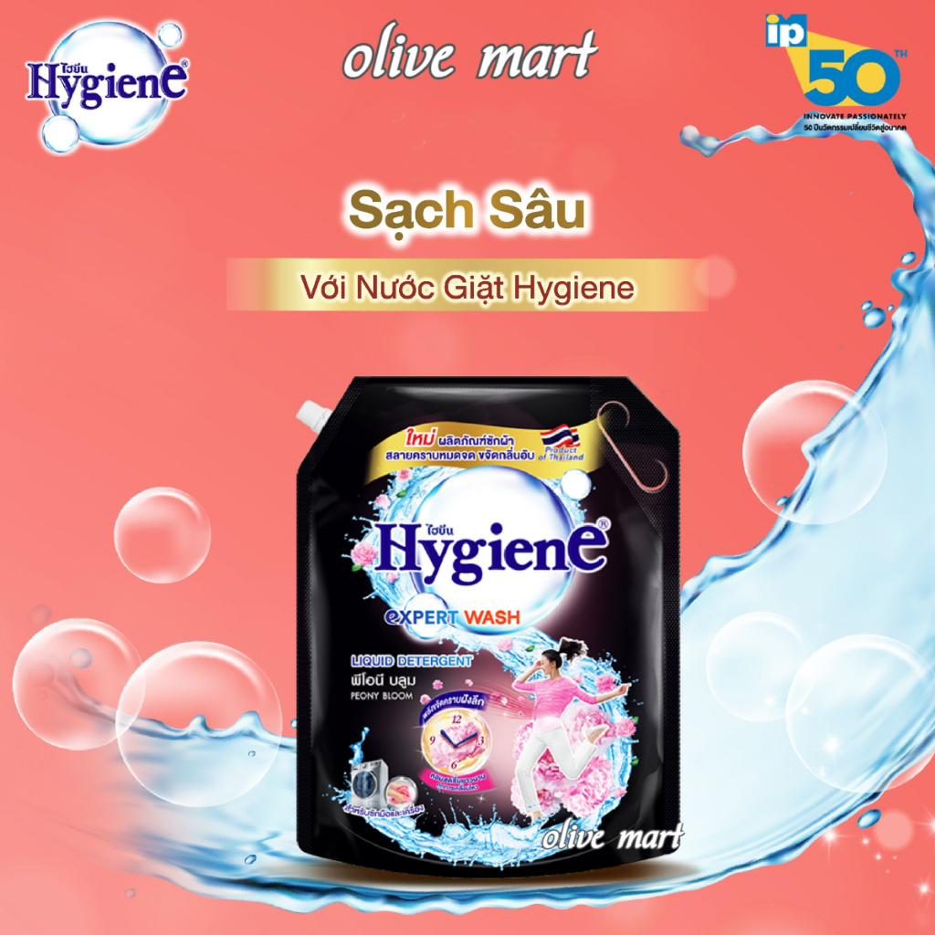 Nước giặt xả 2in1 Hygiene Expert Wash Thái Lan, lưu hương lâu kết hợp xả vải an toàn cho da, túi ...