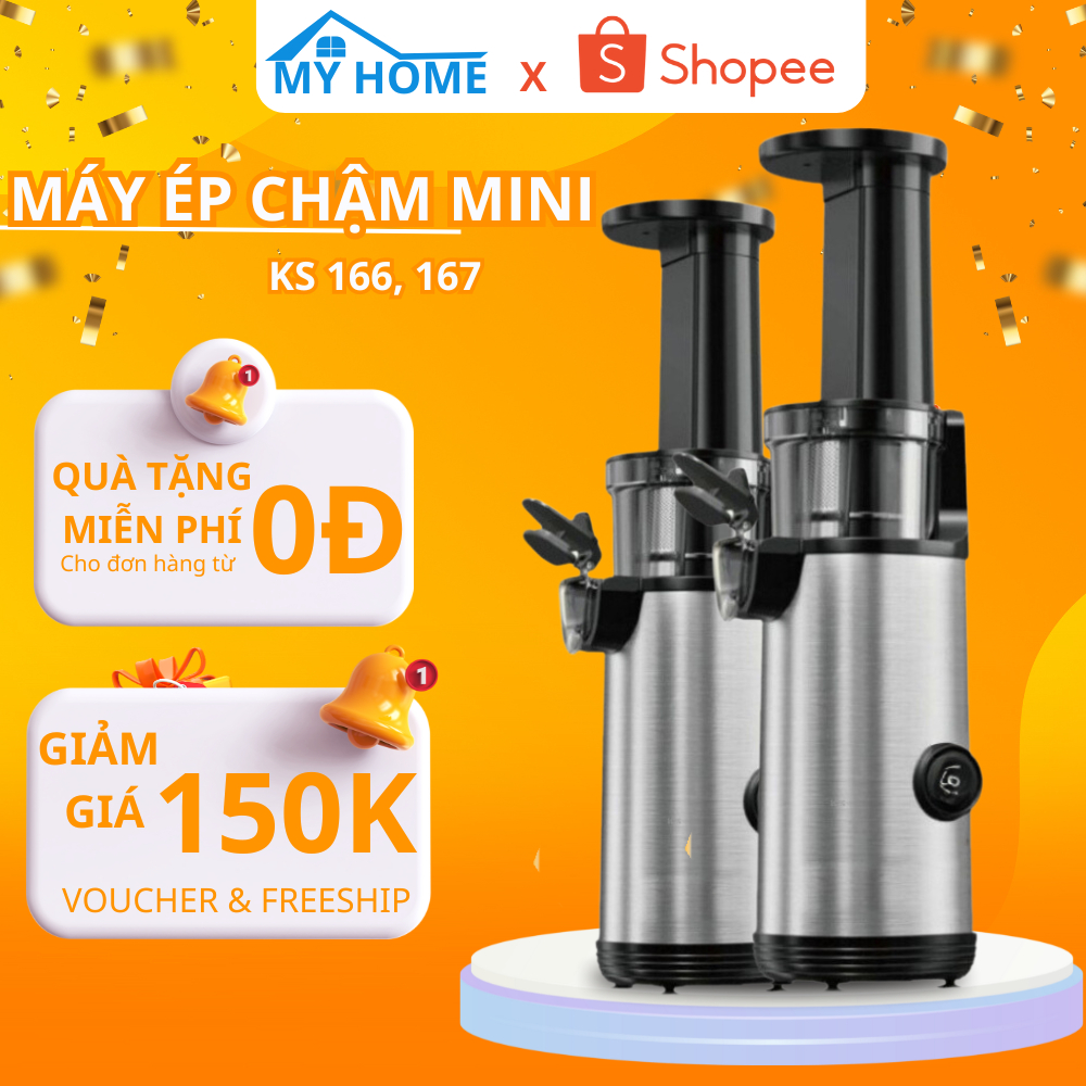 Máy ép chậm mini Seka-sharq SK166, SK167 ép kiệt bã, vỏ bọc inox 304 ...