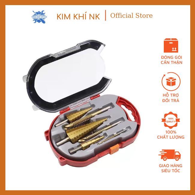 Bộ 6 Mũi Khoan Tháp Lỗ 4-12 / 20 / 32mm Hình nón kim loại cứng Bước Bits | Shopee Việt Nam