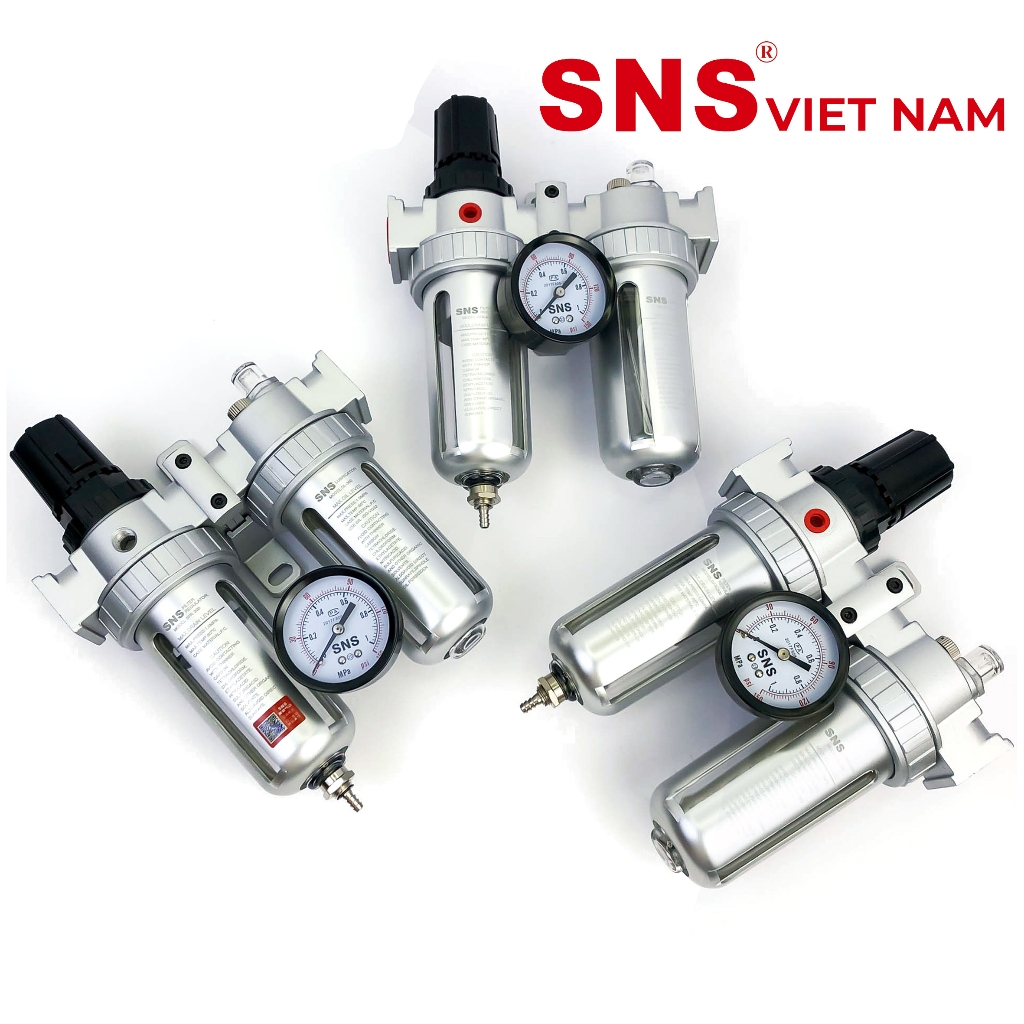 Bộ lọc đôi khí nén có van điều áp SFC– Lọc tách nước khí nén (chính hãng SNS) | Shopee Việt Nam