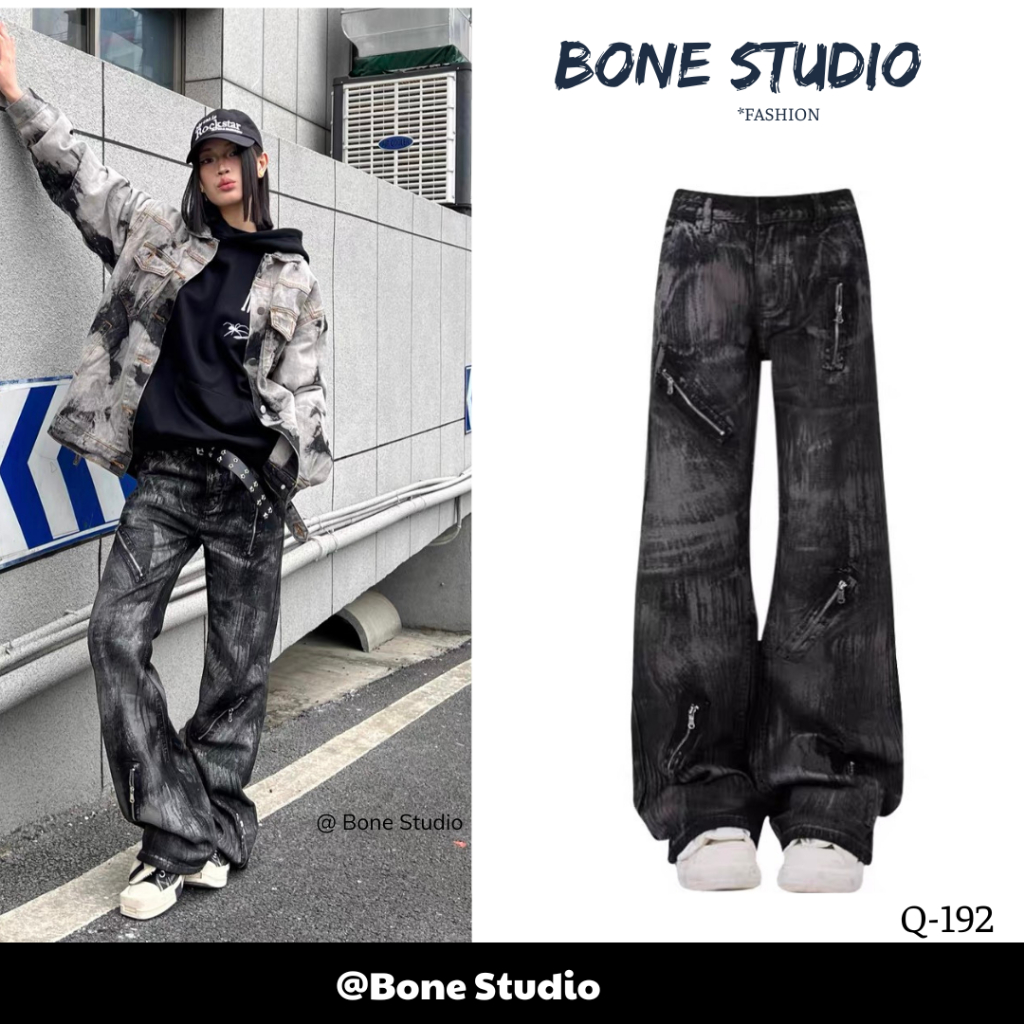 [𝐏𝐔𝐍𝐊] Quần Jean ống loe phong cách đường phố hiphop streets style y2k ...